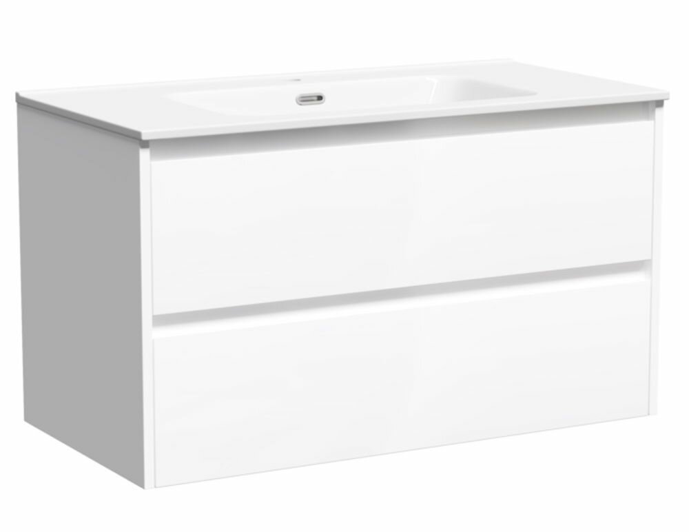 Тумба с раковиной Sancos Libra 90 белый глянец раковина Element 91 CN7002