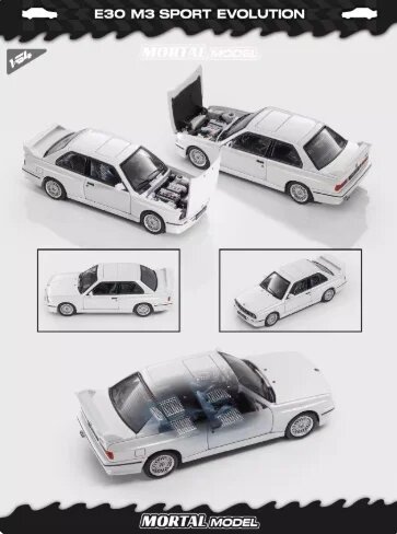 Bburago Mortal M3 E30 1:64 white