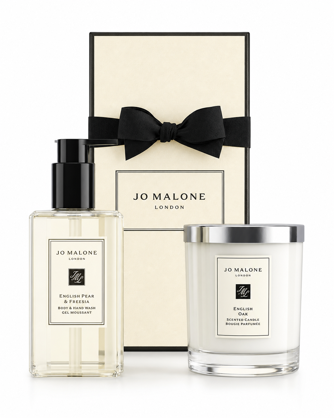 Набор Jo Malone, Гель для душа English Pear 250 ml, Свеча English Oak 200 гр