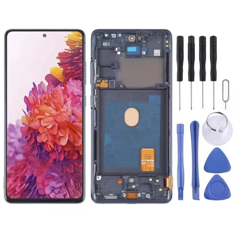 Дисплей для Samsung G780 Galaxy S20 FE (в сборе с тачскрином) в рамке, сиреневый