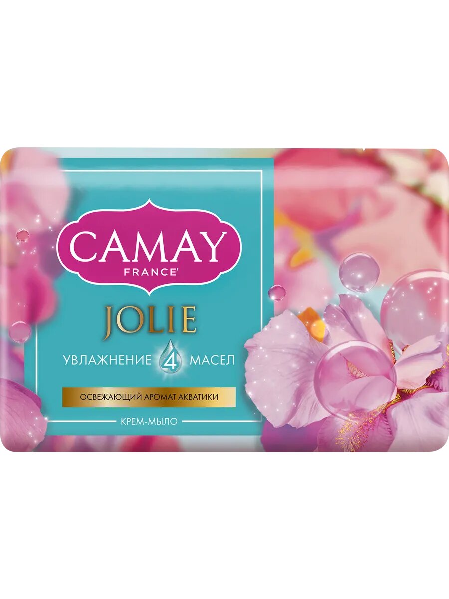 Крем-мыло CAMAY Увлажнение 4 масел с ароматом акватики, 85г
