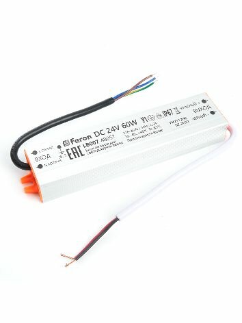 Блок питания для светодиодной ленты / трансформатор 60W 24V (драйвер), LB007, Feron 48057