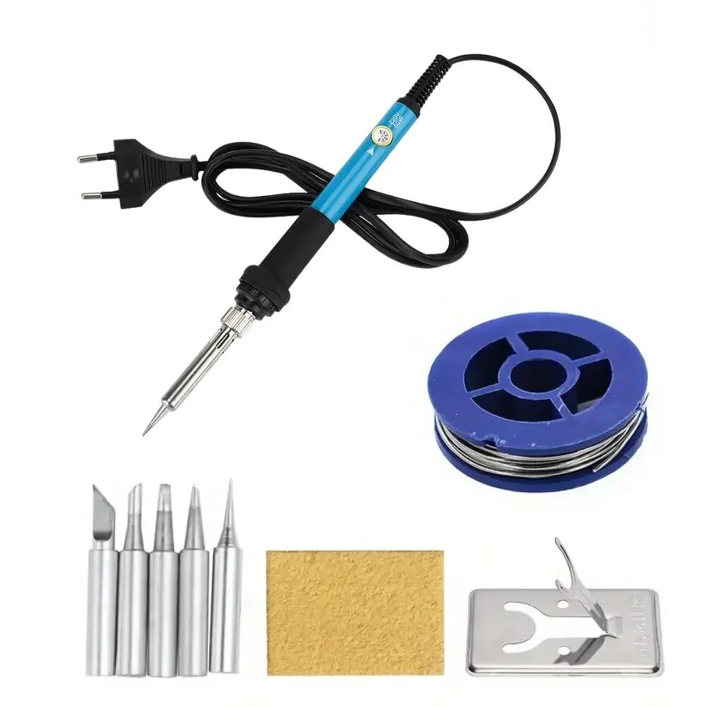 Электрический паяльник 220В 60Вт Blue 9pcs a set