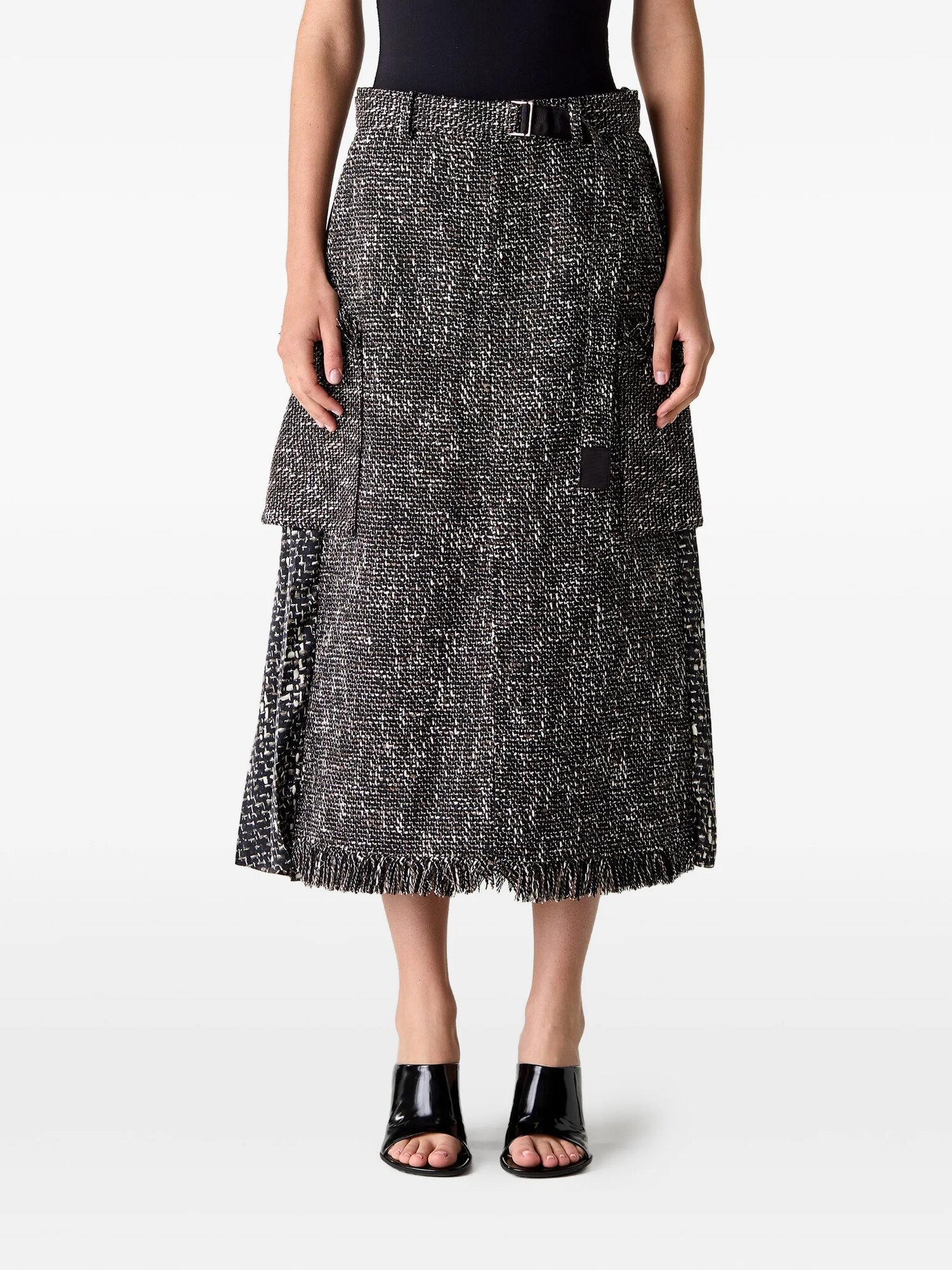 Юбка Belted pleated-panel skirt