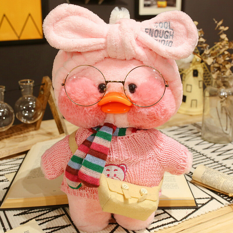 Плюшевая игрушка кукла утка с гиалуроновой кислотой Lalafanfan Cafe Mimi Ins маленькая желтая утка