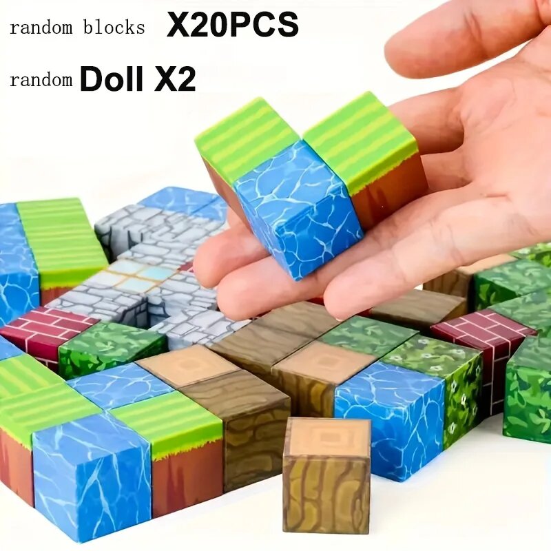 Магнитный конструктор для детей 20pcs random 2 Doll
