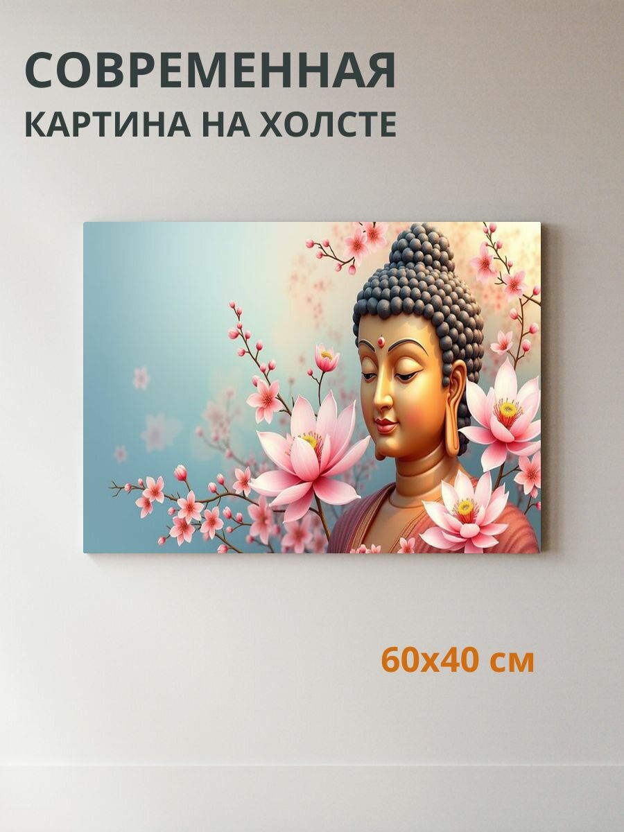 Картина на холсте Будда 60x40 см