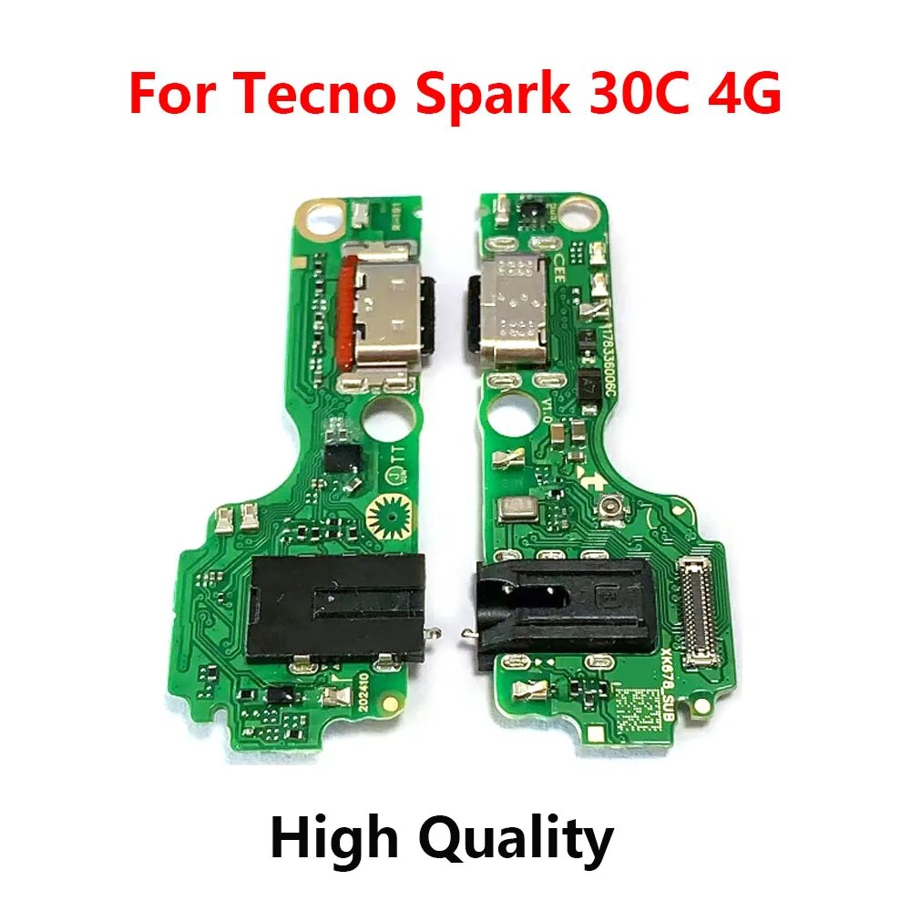 Для Tecno Spark 30C 4G kl5 kl5n: плата зарядки USB, док-порт, модуль микрофона, гибкий кабель
