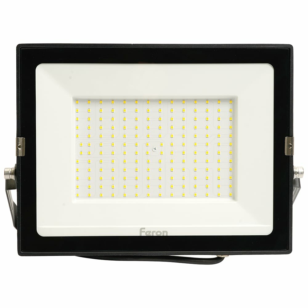 Светодиодный прожектор 2835 SMD 150W 6400K IP65 AC220V/50Hz, черный с матовым стеклом Feron LL-923 32104