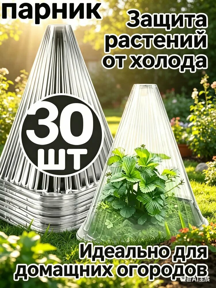 Чехол на теплицу, парник ABS пластик, 0.15x0.17 м, 30 шт