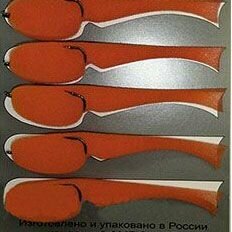 Рыбка поролоновая Owner крючок 3/0, длина 120 мм, цвет оранжевый, в упаковке 5штук фам