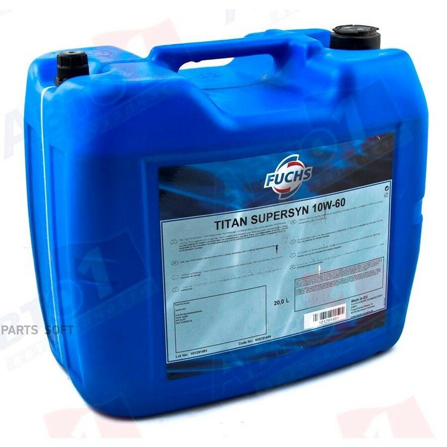 РР°СЃР»Рѕ РРѕС‚рѕсђрѕрѕрµ FUCHS Titan Supersyn 10W-60 20Р». от официального дистрибьютора, FUCHS, артикул 600701499