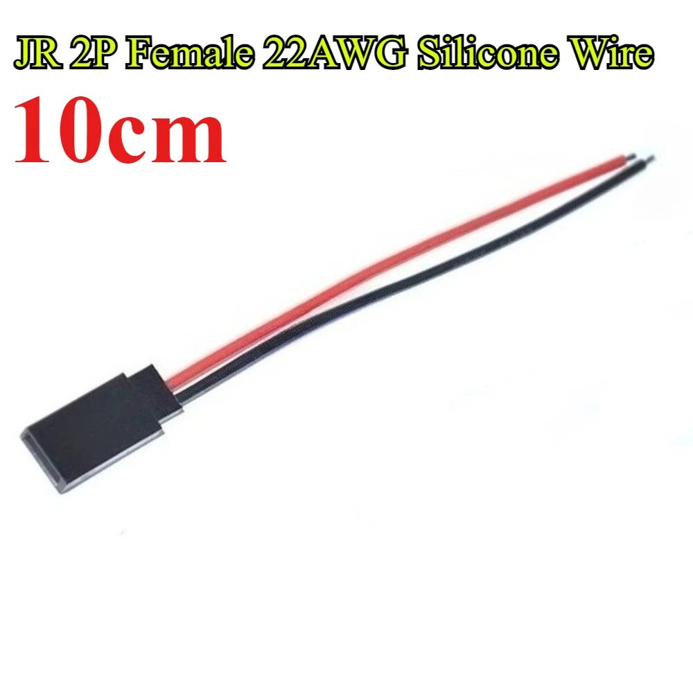 JR 2P Female 22AWG Silicone Wire 10cm