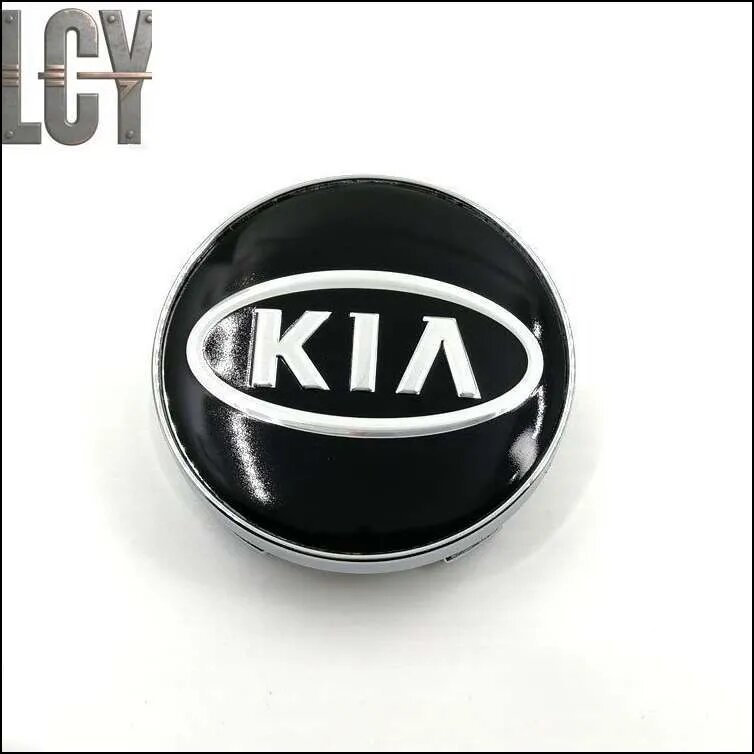 Колпачки заглушки на литые диски KIA 60/56 мм, 4 шт. На диск КИА влезут.