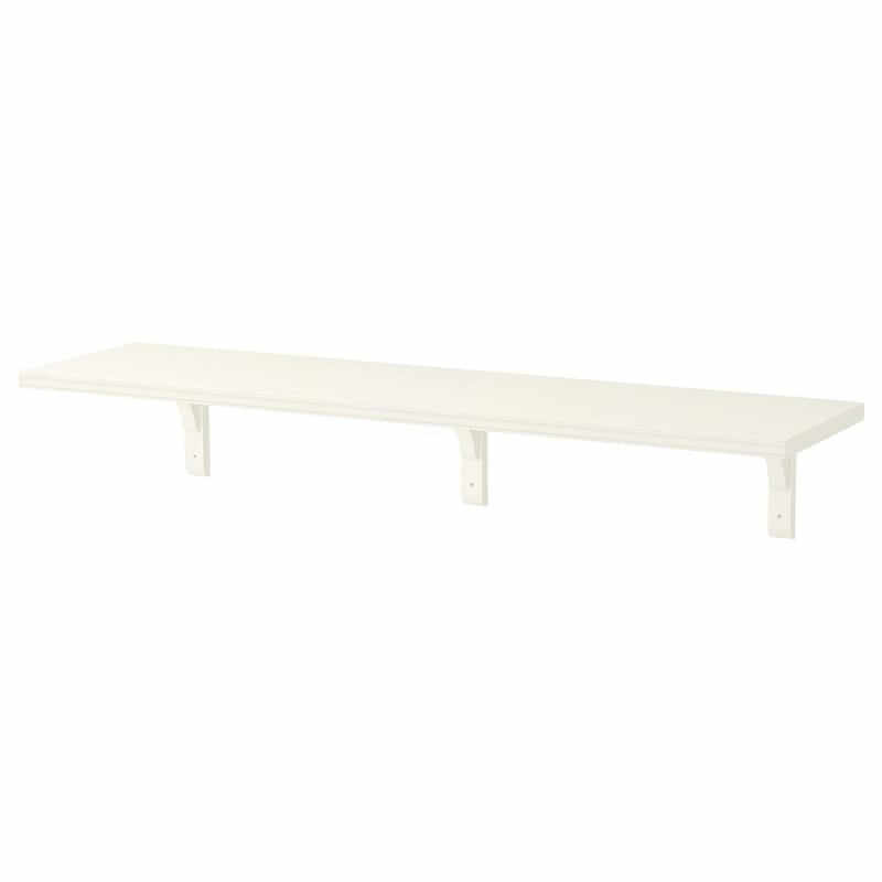 Полка ikea bergshult/ramshult 992.906.23, белый, 120x30 см, 20 кг