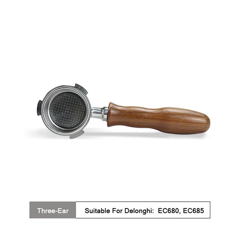 Бездонный Портафильтр CafeGaGa 51 мм для Delonghi EC680 EC685 EC200 Коричневый, 51mm 3-Ears2