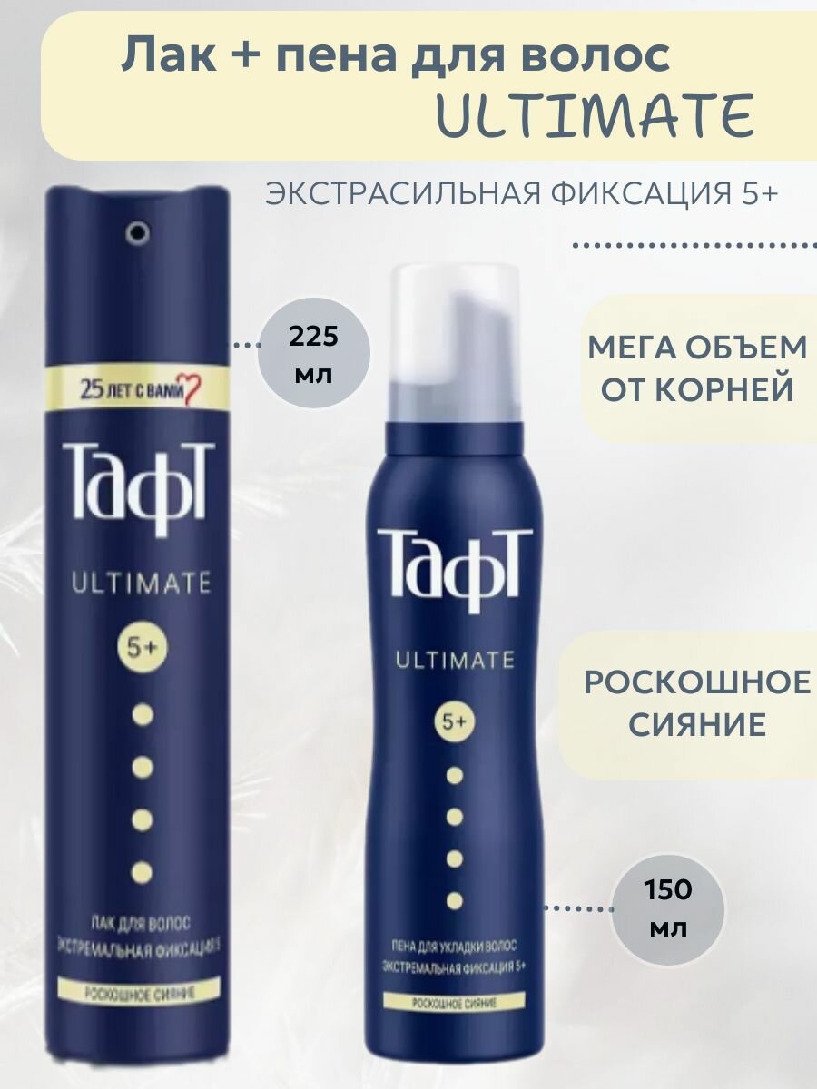 Лак и пена ULTIMATE 5+ для волос (набор) тафт