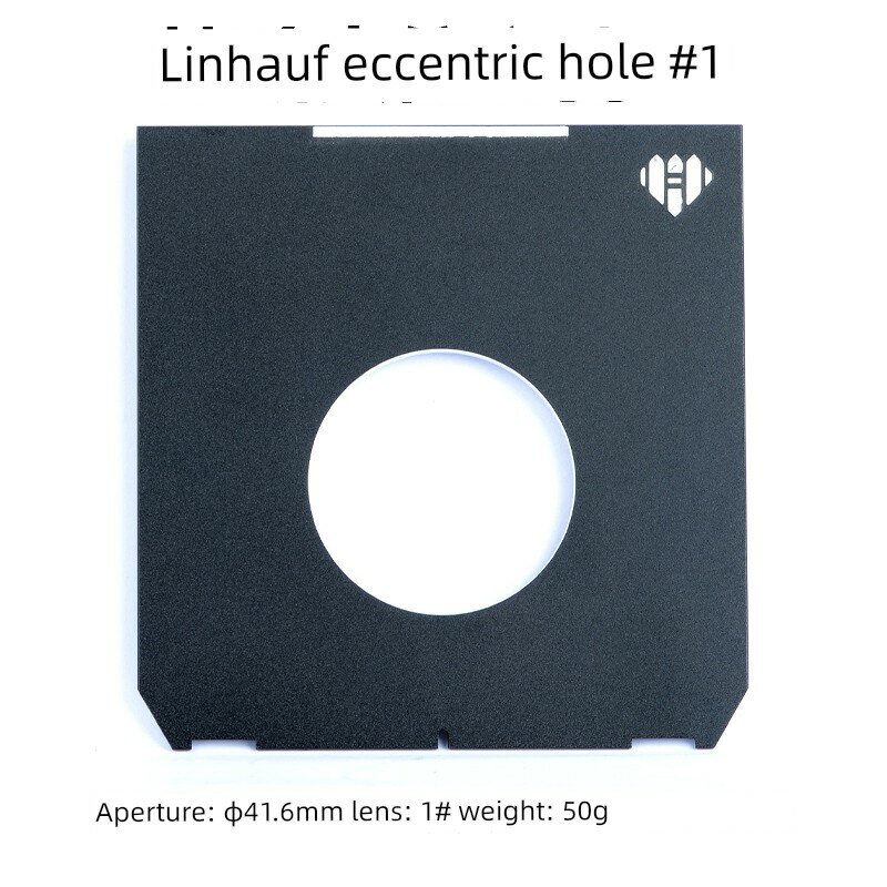 Linhof 4x5 Большой формат Плита объектива из алюминия с эксцентричными отверстиями 1# Универсальная для фотокамер с