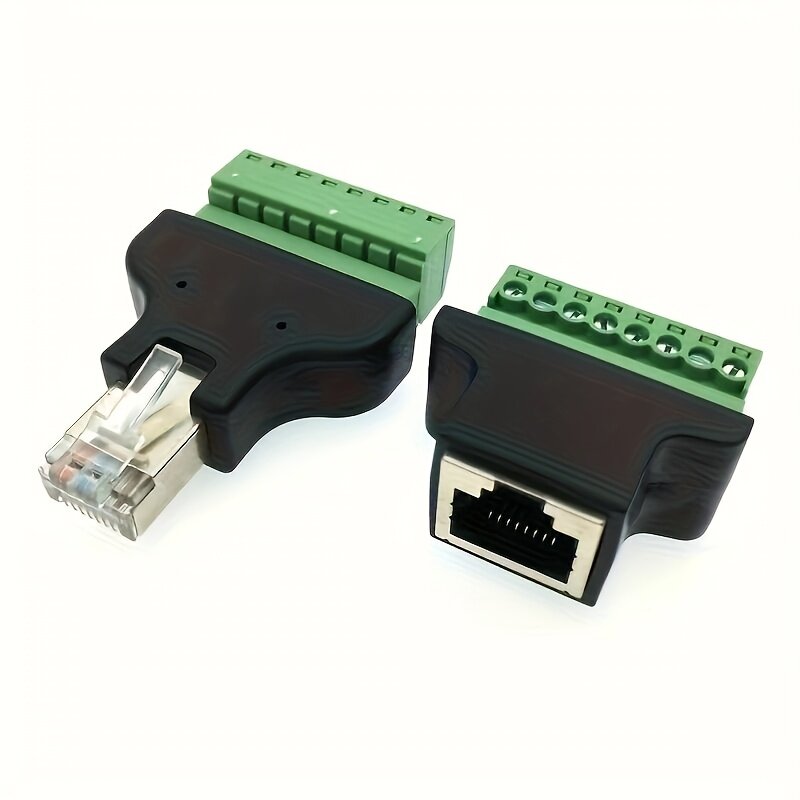 Переходник RJ45 на винтовой клеммник 8P, 1 пара