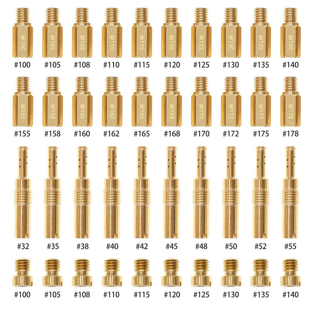 Набор жиклеров для карбюраторов Карбуратор 30PCS & 10PCS Slow Pilot Jet Kit Подходит для PWK Keihin OKO CVK KOSO Крабовых частей 100-178