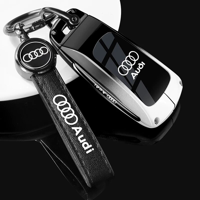 Ключевой браслет с эмблемой Audi A6L, двойной градиентный черный оттенок, подходит с учетом особенностей