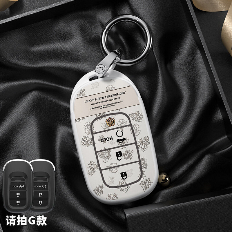 Камелия 3-Клавишный Брелок с Кольцевым Замком для Моделей Honda Civic, Accord, Fit, CR-V, HR-V, Odyssey