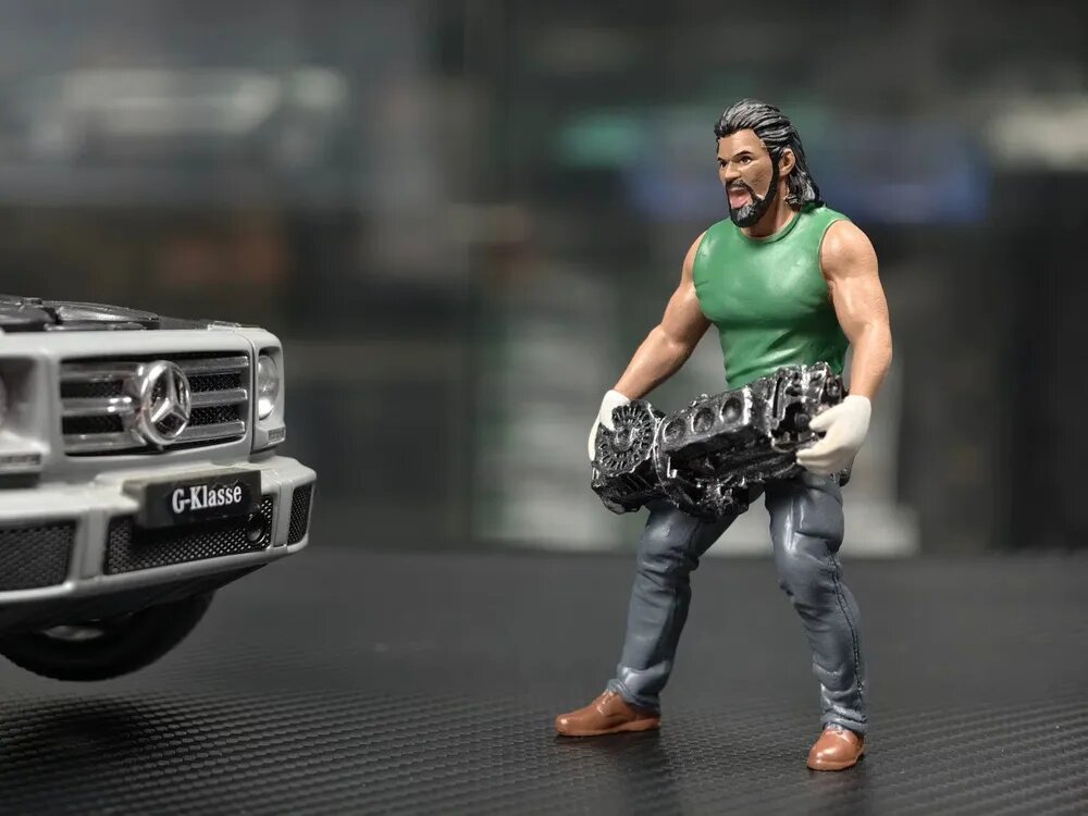 Машинка American Diorama 1:18 MUSCLE MECHANICS 5 The scene decorations do not include car models