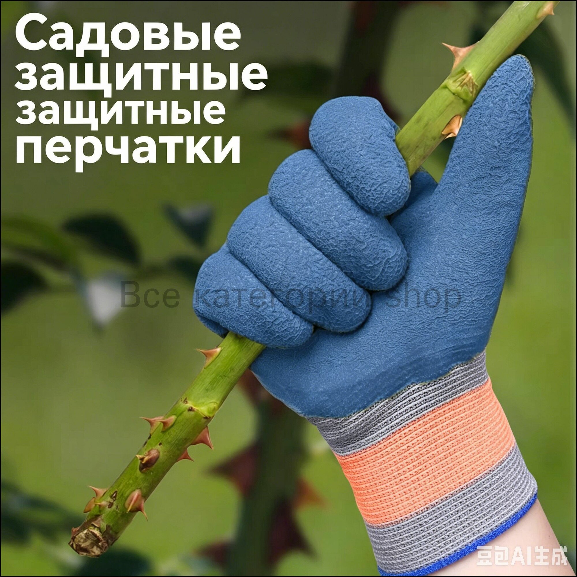 Садовые антипрокольные перчатки, прочные, для сада, стройки и хозяйства, 1 пара
