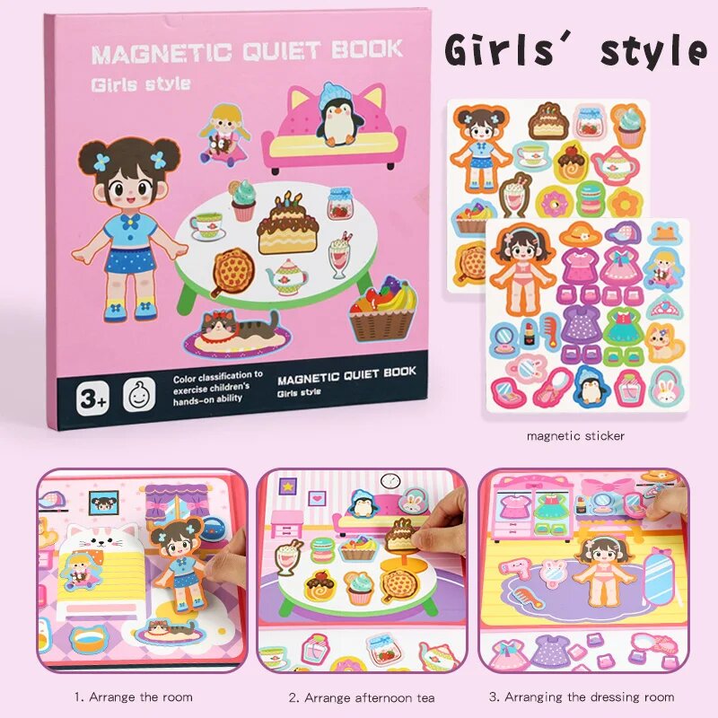 Развивающая книжка-игрушка Magnetic Quiet Book Girls' style