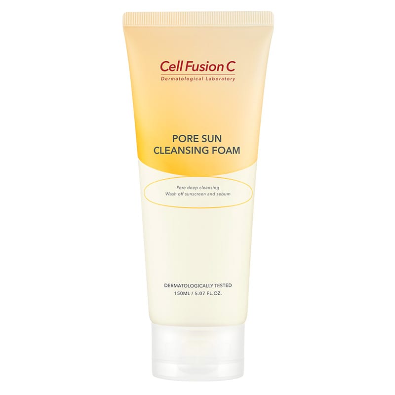 Средство для умывания Cell Fusion C Pore Sun Cleansing Foam Пенка для очищения лица с солнцезащитными фильтрами 150 мл