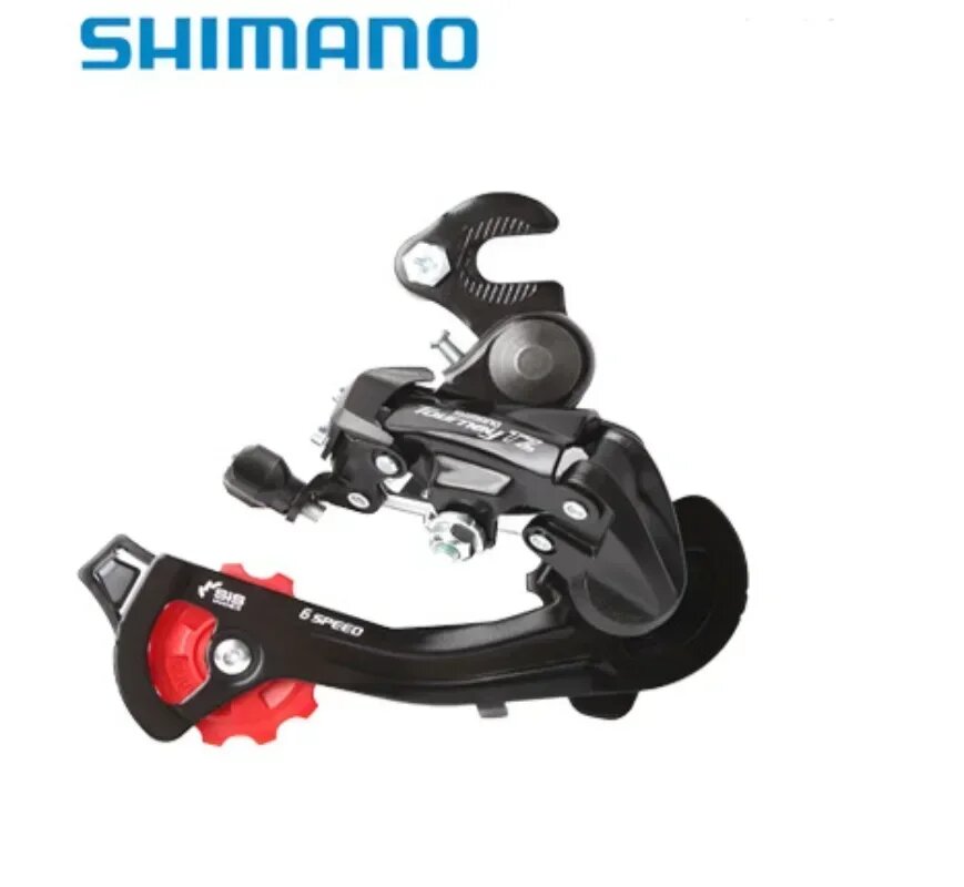 Переключатель задний Shimano Tourney RD-TY300-SGS 6 скоростей черный TZ500-hook