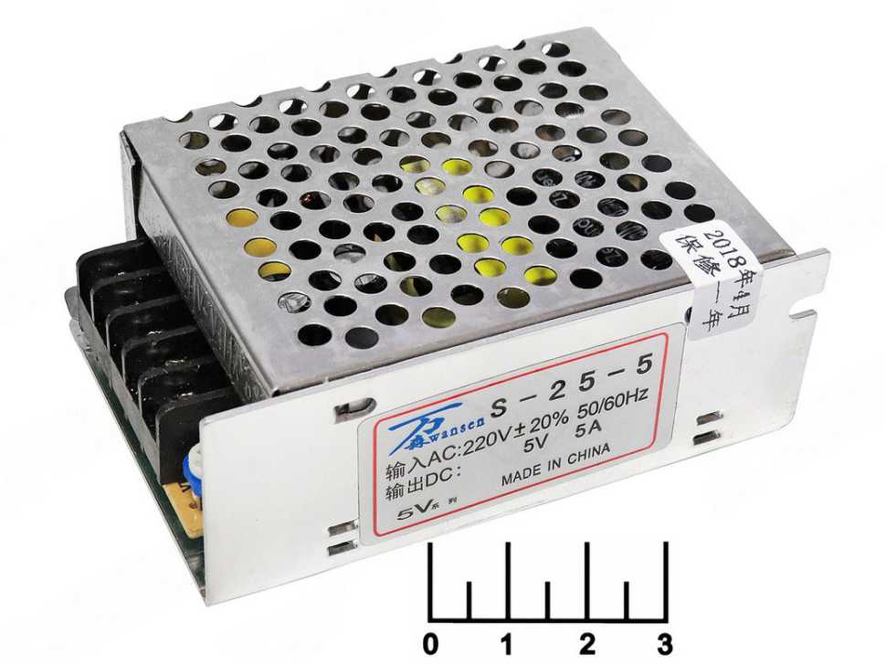 Блок питания 5V 5A 25W S-25-5