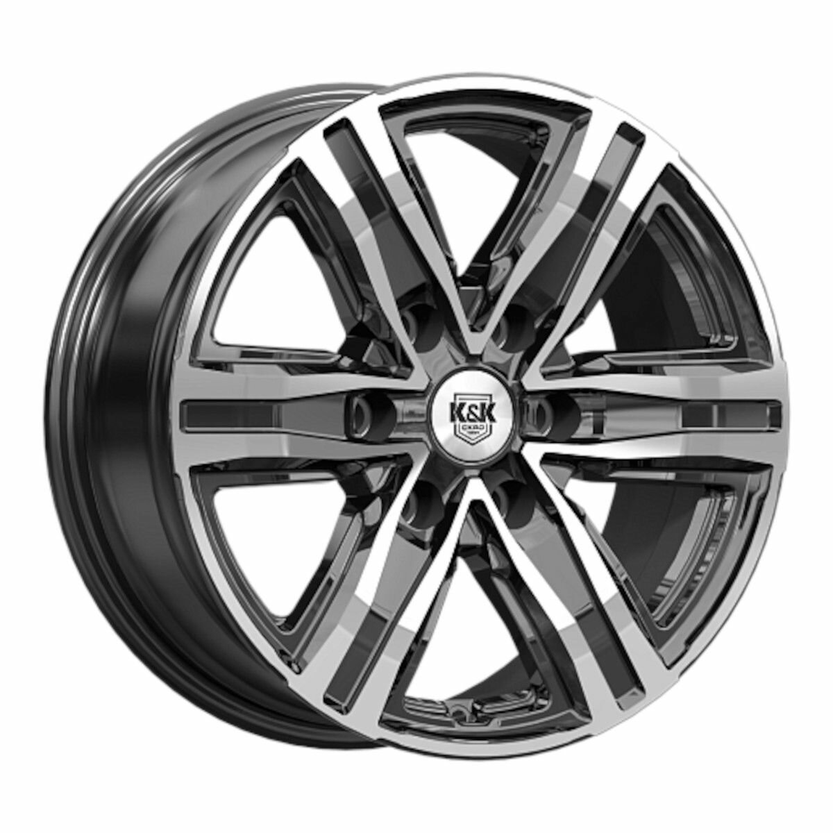 Диск литой КиК R8 (КС1174) 7,5\R17 6*139,7 ET36 d100,1 Алмаз черный [84138] Fb max 925 kg