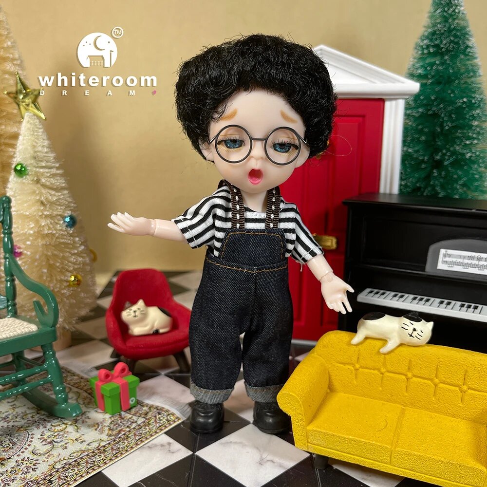 Кукла whiteroom BJD 16 см, черный, BABY 07