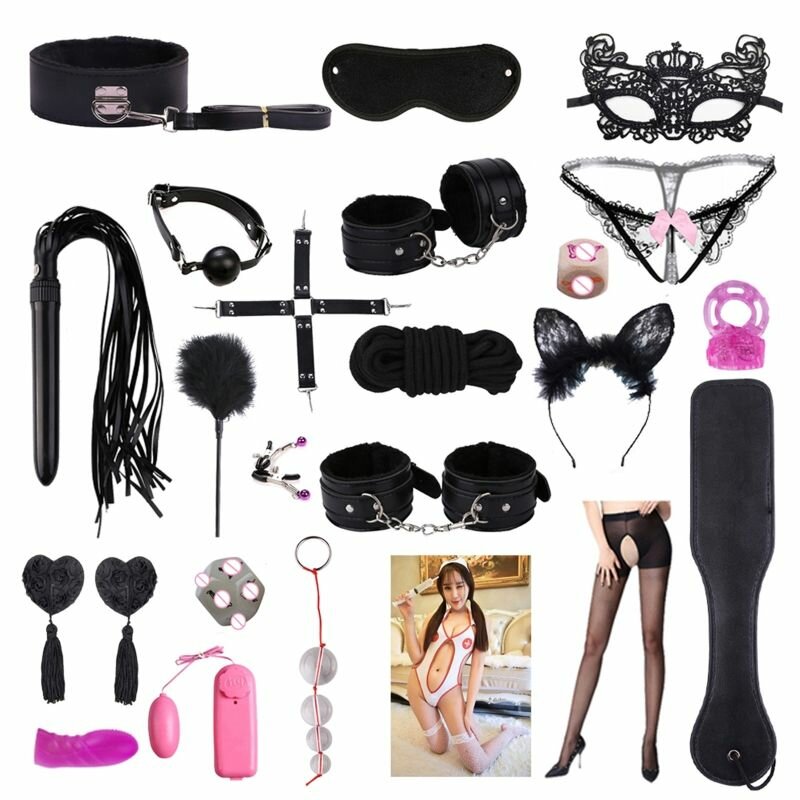 25 шт. /компл, секс-костюм для бондажа взрослых A2755-черный