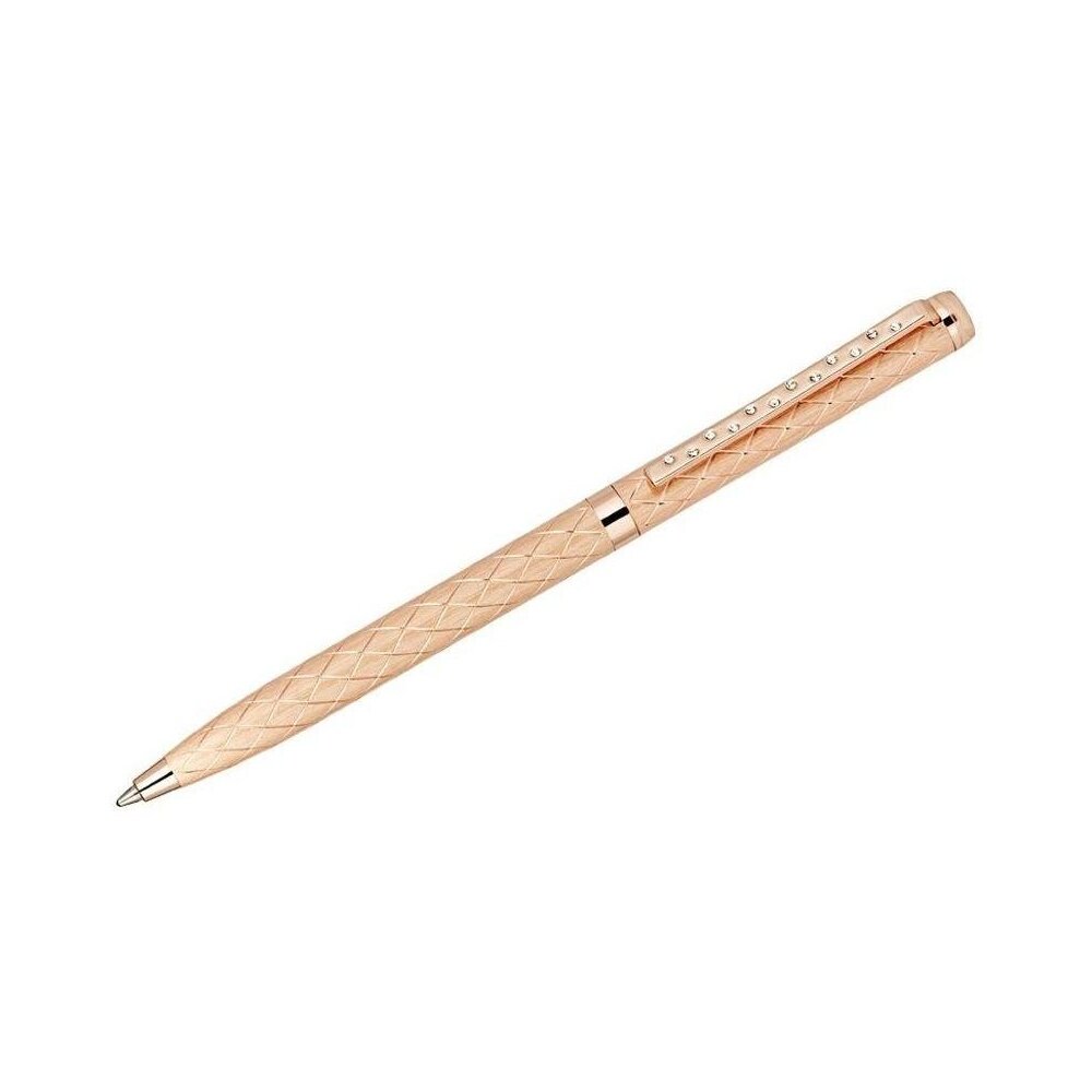 Delucci CPs_11414 Ручка шариковая delucci aurora синяя, 1,0мм, цвет корпуса - золото, поворот, подарочная упаковка