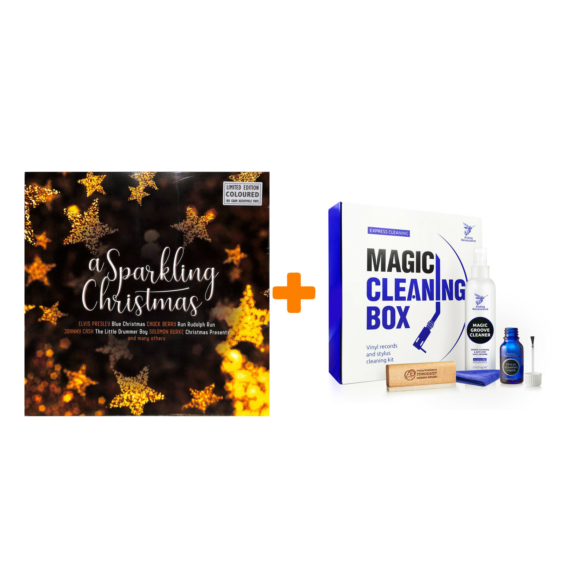 V/A A Sparkling Christmas Clear Vinyl LP + Набор по уходу за винилом Magic Cleaning Box