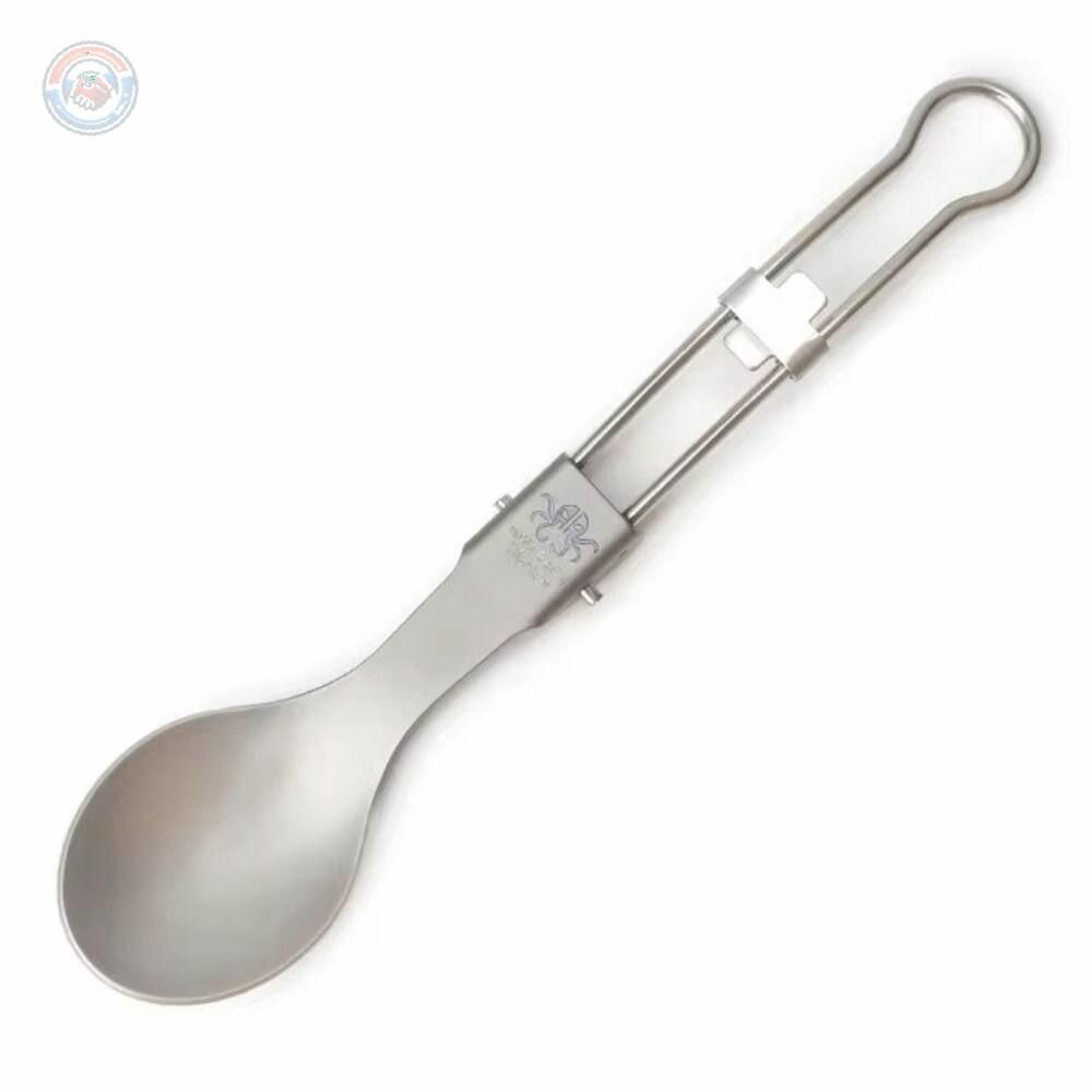 Титановый складной Spork для кемпинга, туризма и походов, компактная складная ложка-вилка-нож из титана, легкий туристический набор столовых приборов