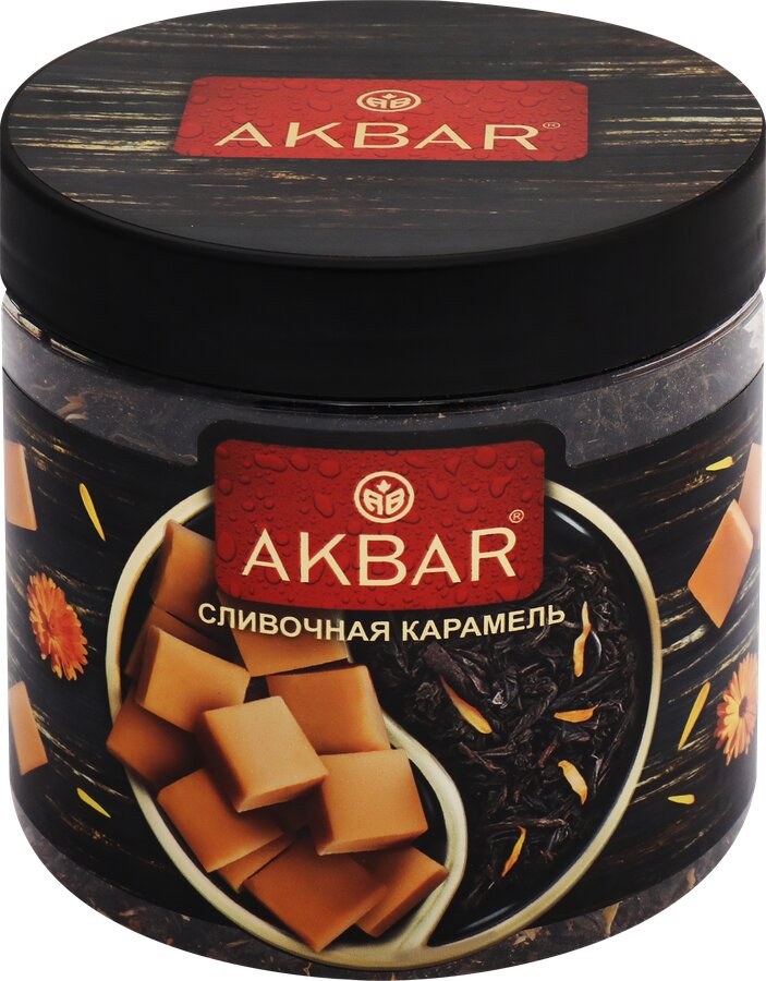 Чай черный AKBAR Сливочная карамель, листовой, 100г