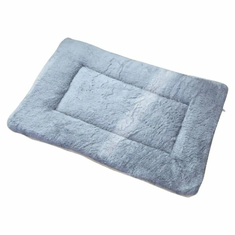 1 толстый плюшевый коврик, наполнитель для кошачьего туалета, коврик для собачьего питомника-светло-серый однотонный-58x39