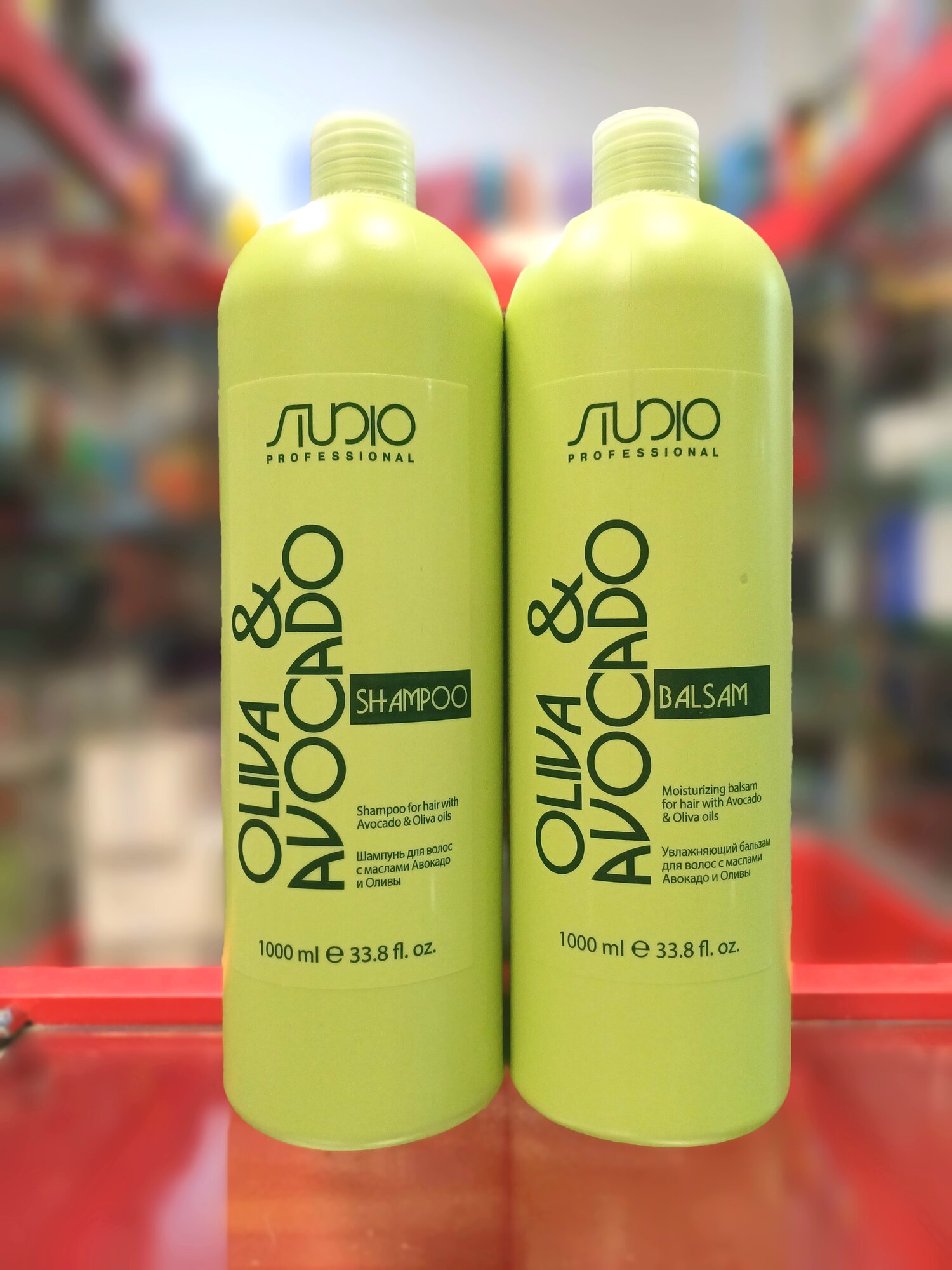 Набор увлажняющий для волос Oliva & Avocado с маслами авокадо и оливы (шампунь 1000мл + бальзам 1000мл) Kapous Studio