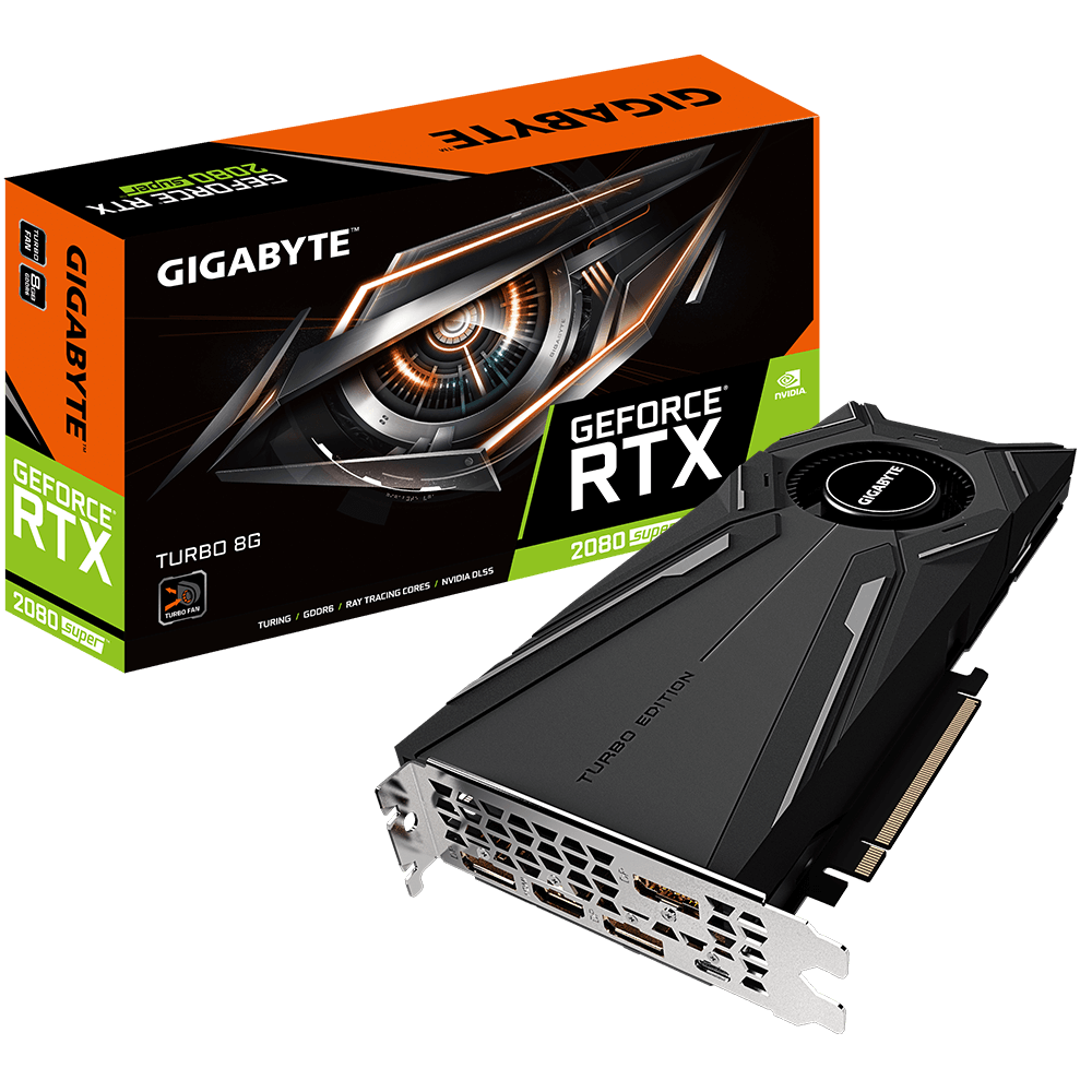 Видеокарта GIGABYTE TURBO GeForce RTX 2080 Super, 8GB, 272mm