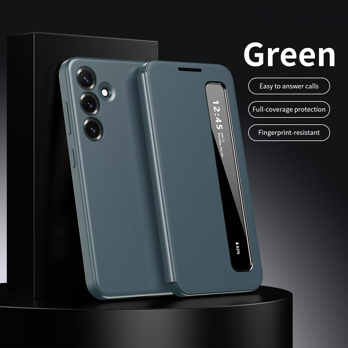 Чехол Для Samsung Galaxy A55 / Самсунг Галакси A55, soft touch, чехол-кардиомонитор, искусственная кожа, поликарбонат (PC), защита камеры, ударопрочный, усиленные углы, Samsung, Samsung Galaxy A55, green,