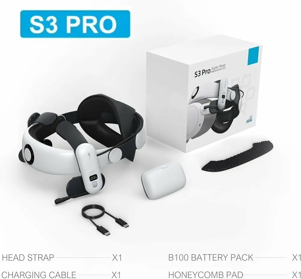 Аксессуары для ремешка для аккумулятора S3 Pro, совместимые с Meta Quest 3/Quest 3S