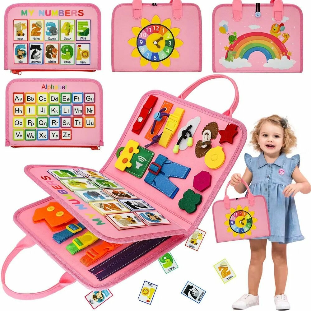 Доска для дошкольного образования Felt Busy Board Учебная доска