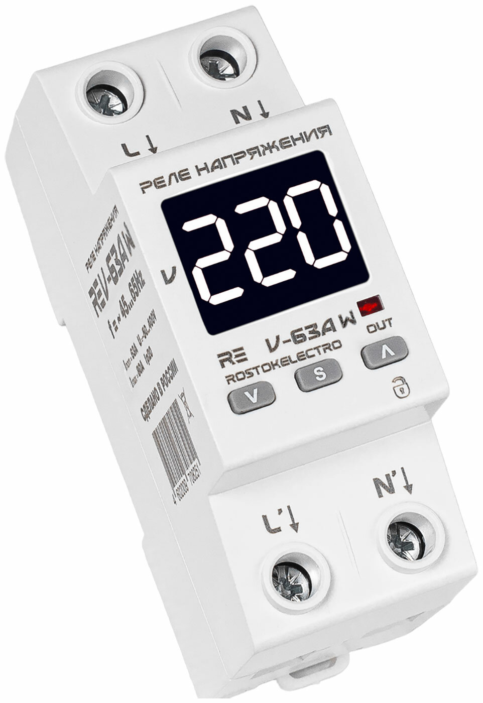 Реле напряжения RE V-63A W