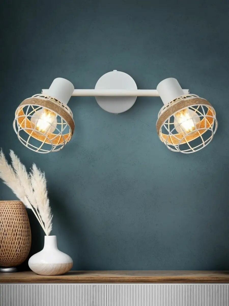 Спот Rivoli Anselma 7034-702, белый, металл, поворотный, E14, 40Вт