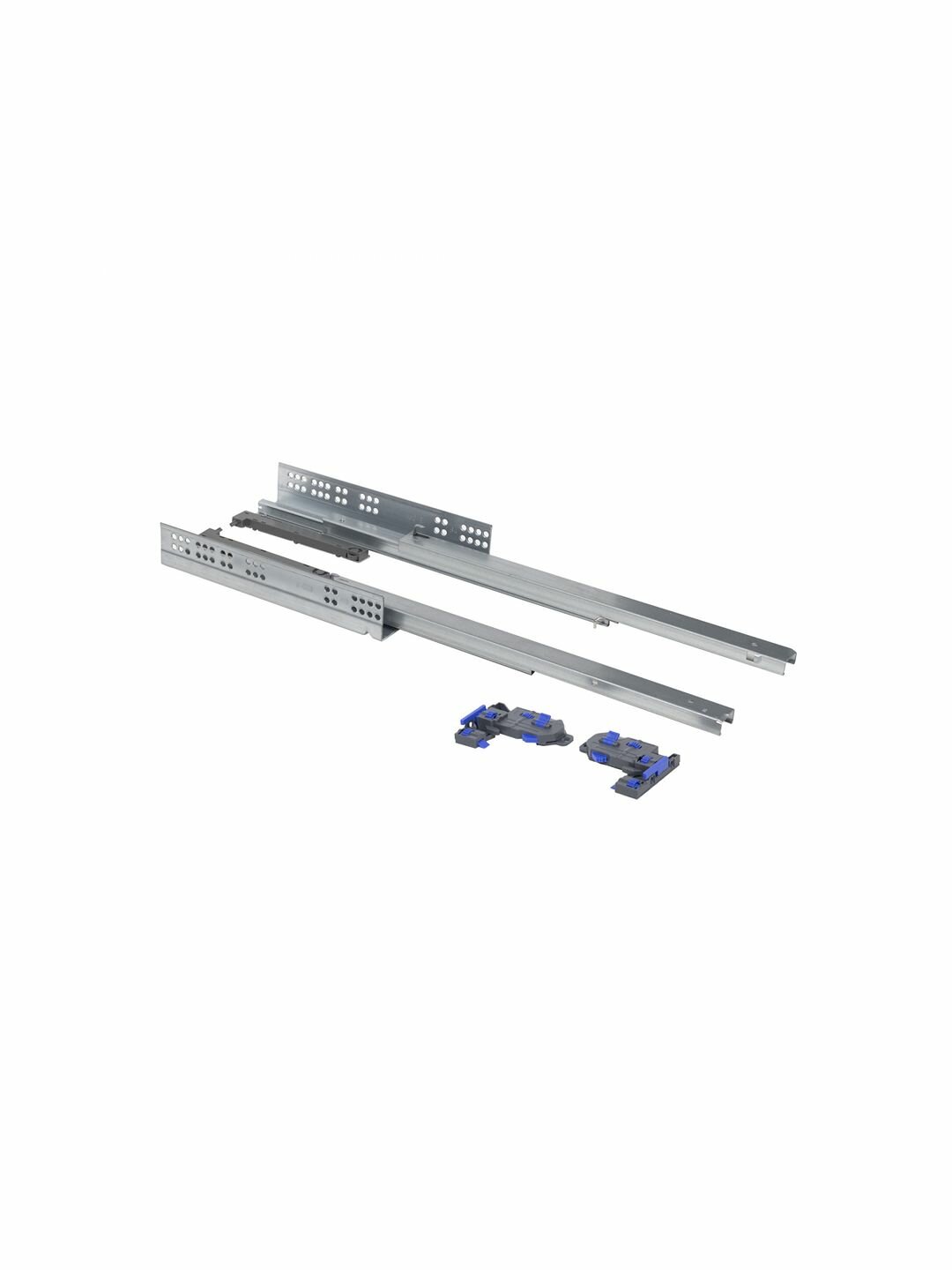 Направляющая скрытого монтажа L-350 push to open ДСП до19mm с замками PRIME by AKS 3D полное выдвиже, компл