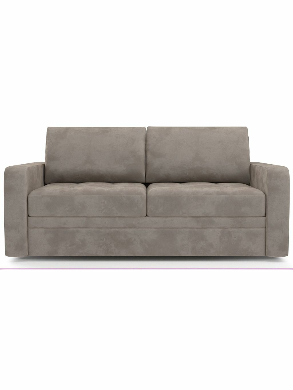 Диван-кровать раскладной PUSHE Бруно 150 велюр, коричневый Nebby 014