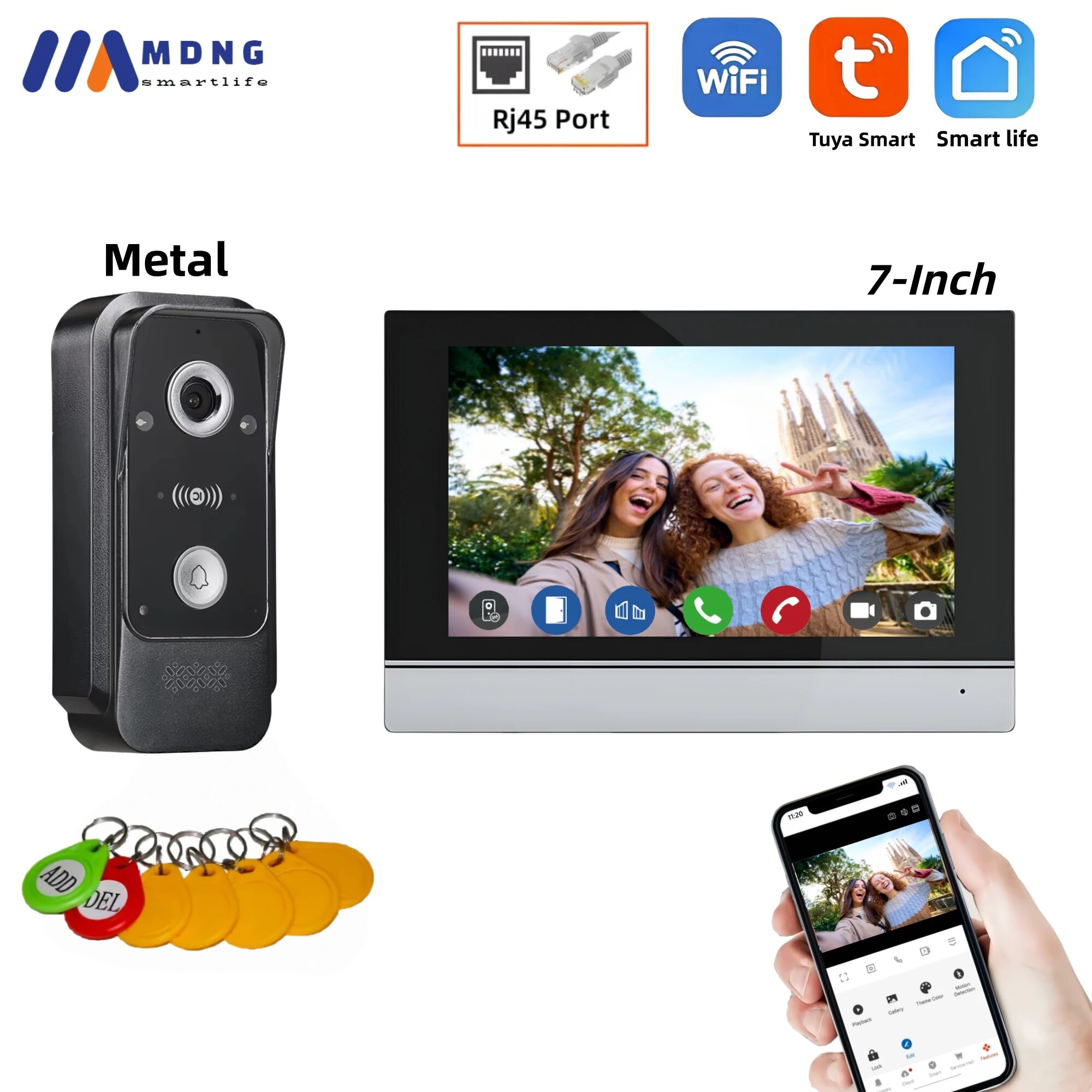 MDNG IP-видеодомофон 1080P 7 дюймов HD-7inch-1V1